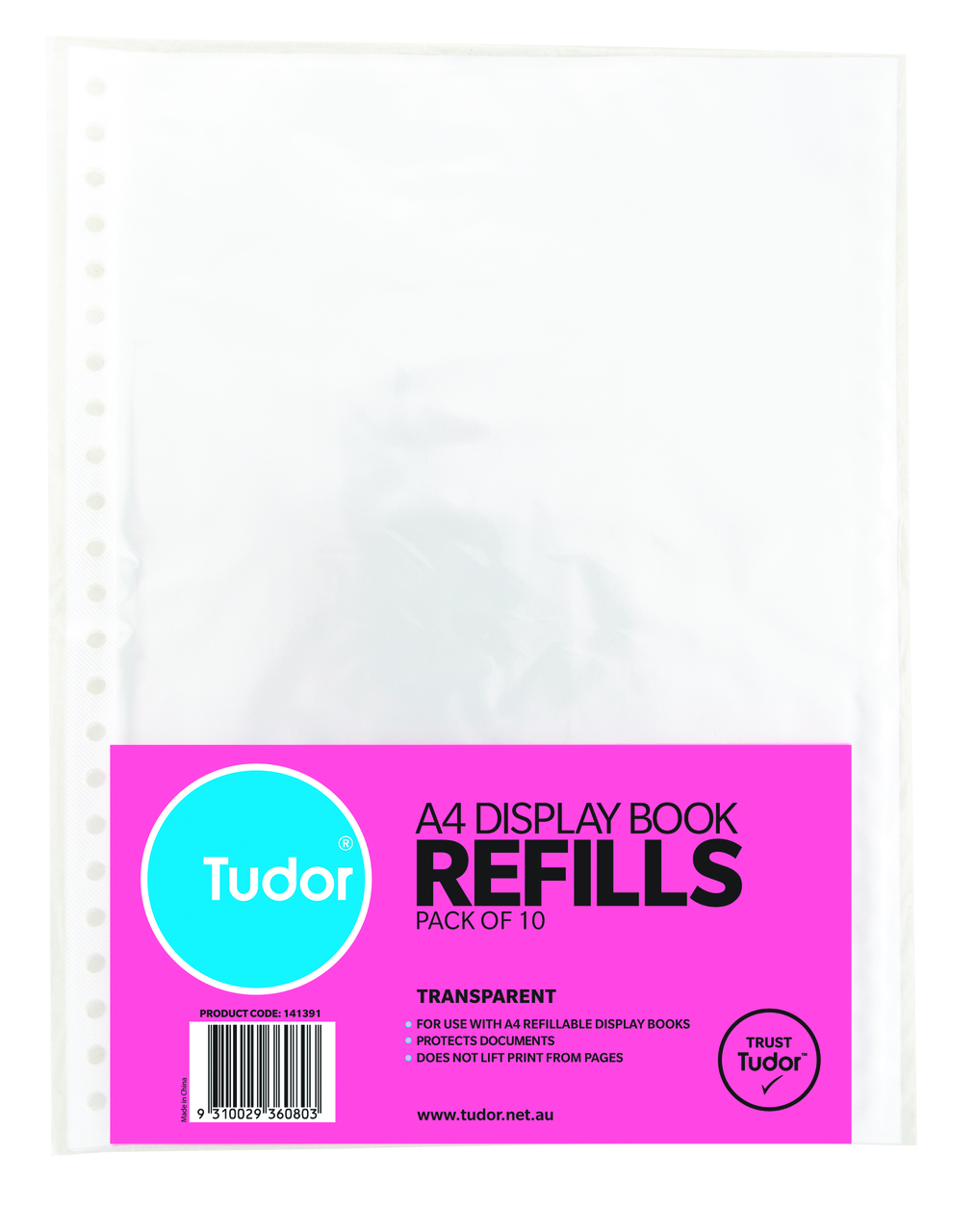 Display Book Refills A4 Pk 10 Tudor | Harleys - The Educational Super Store