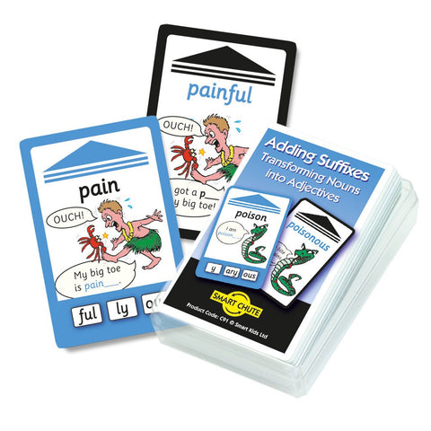 Smart Chute Cards - Adding Suffixes - Transforming Nouns into ...